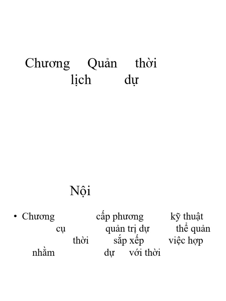 Chương 4 - Quan Ly Thoi Gian | PDF