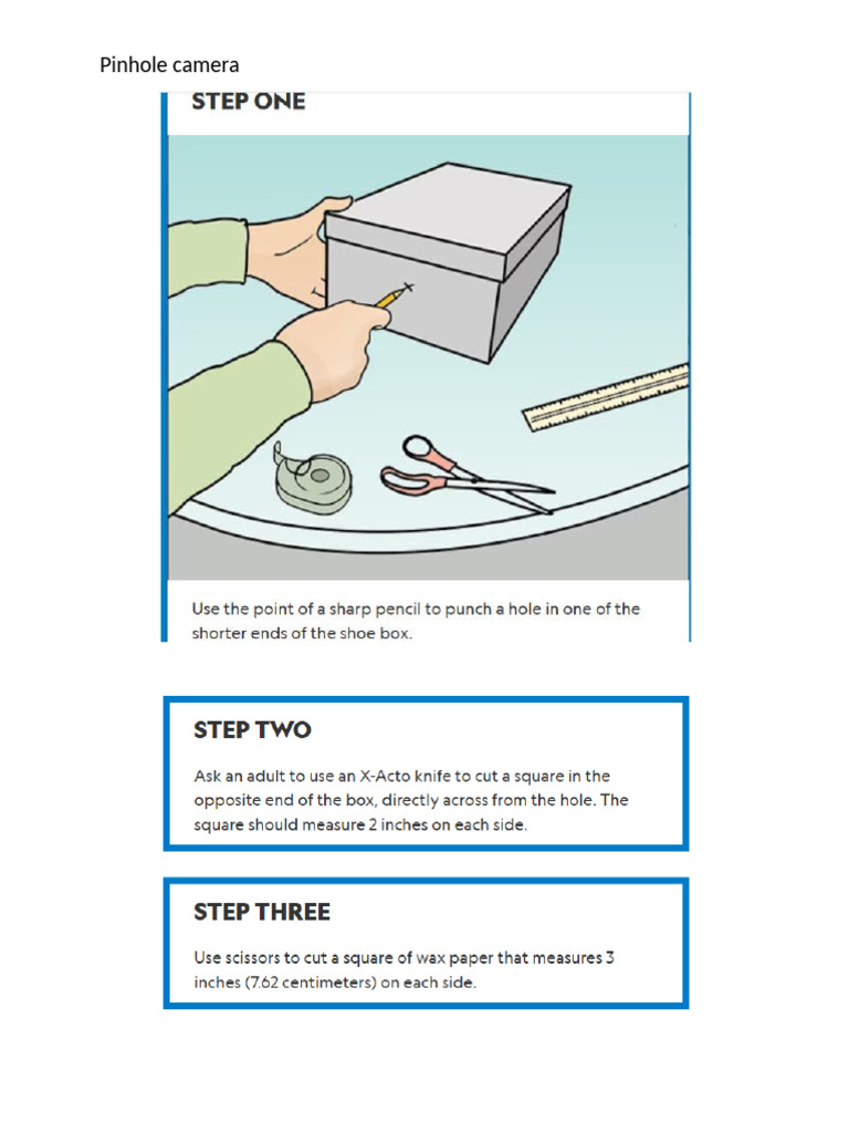 Pinhole Camera | PDF