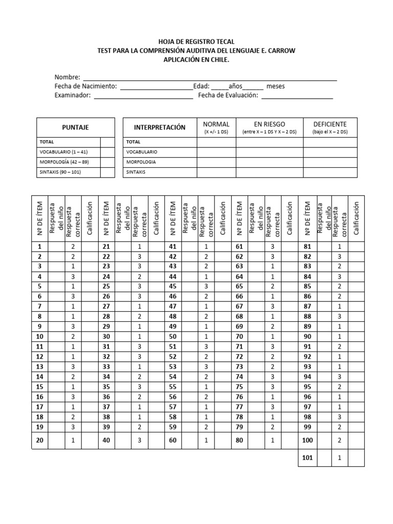 Sitoaz - Info Hoja de Registro Tecal PR | PDF