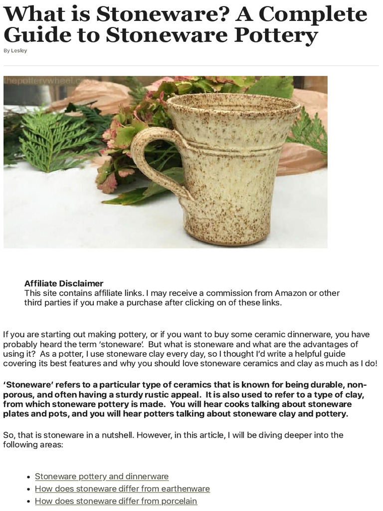 What Is Stoneware - A Complete Guide To Stoneware Pottery | PDF ...