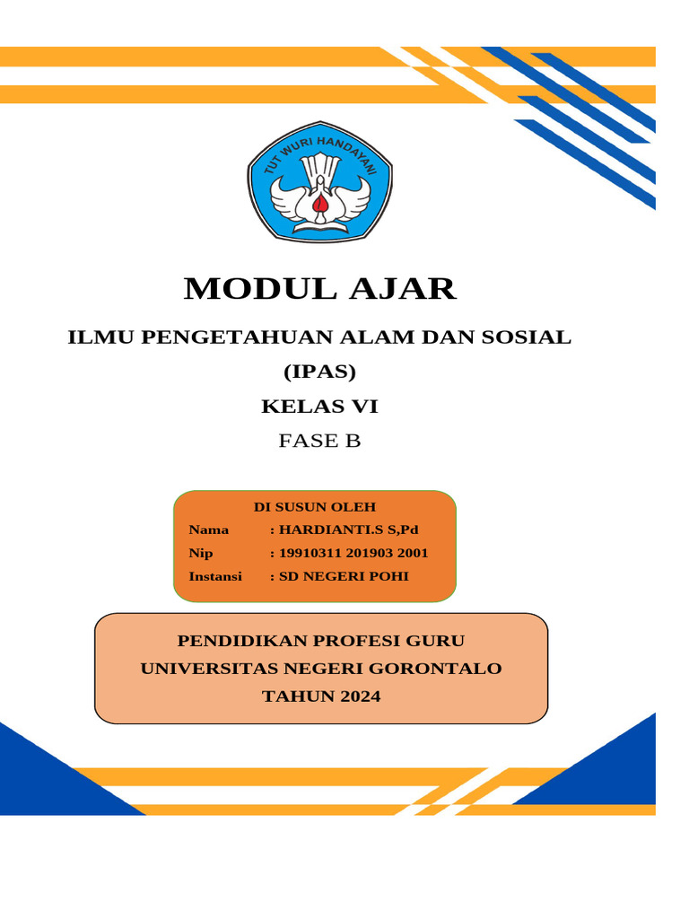 Modul Ajar IPAS Kelas VI 2024 | PDF