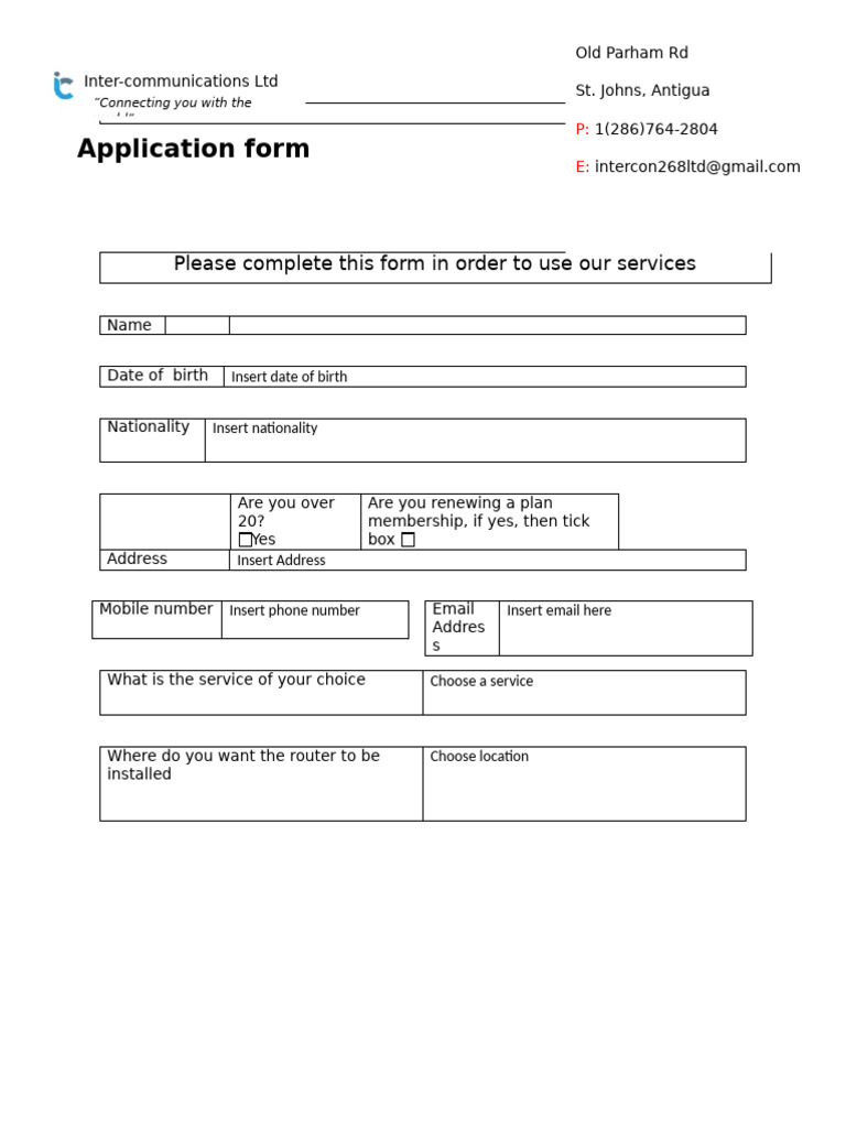 App Form | PDF