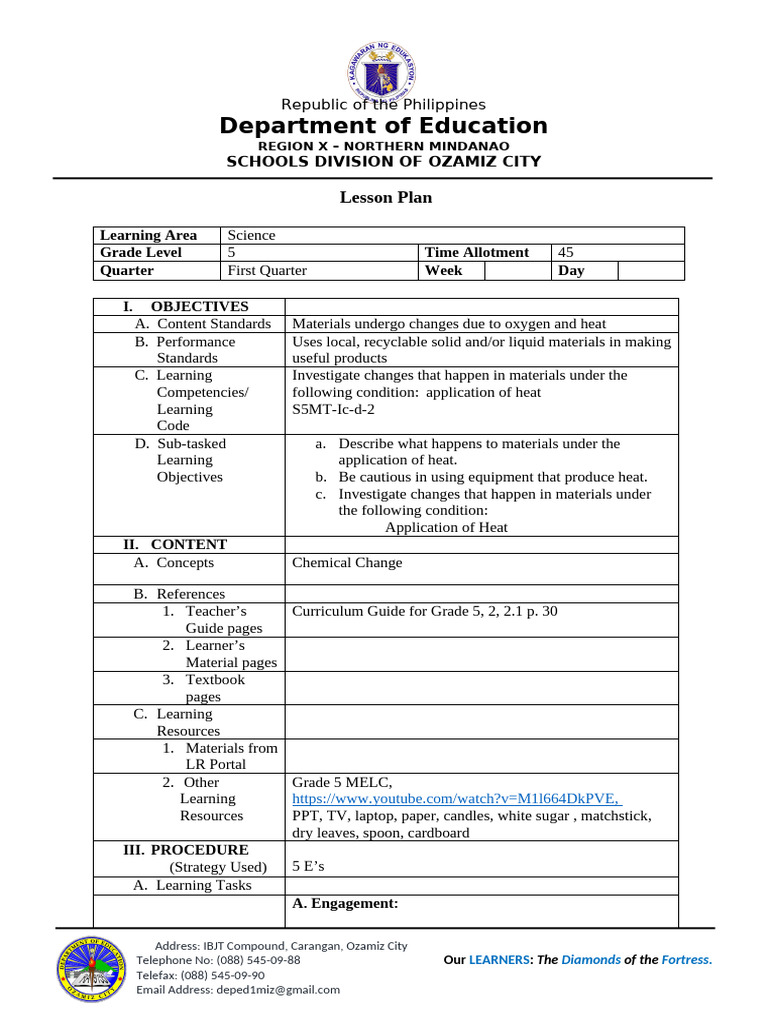 DLP Co 1 | PDF | Heat | Chemical Substances