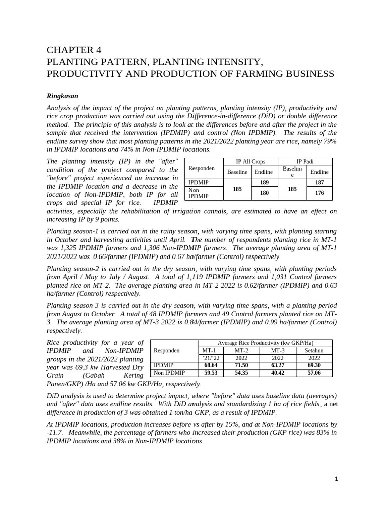 Impact of IPDMIP on Rice Farming | PDF | Rice | Irrigation