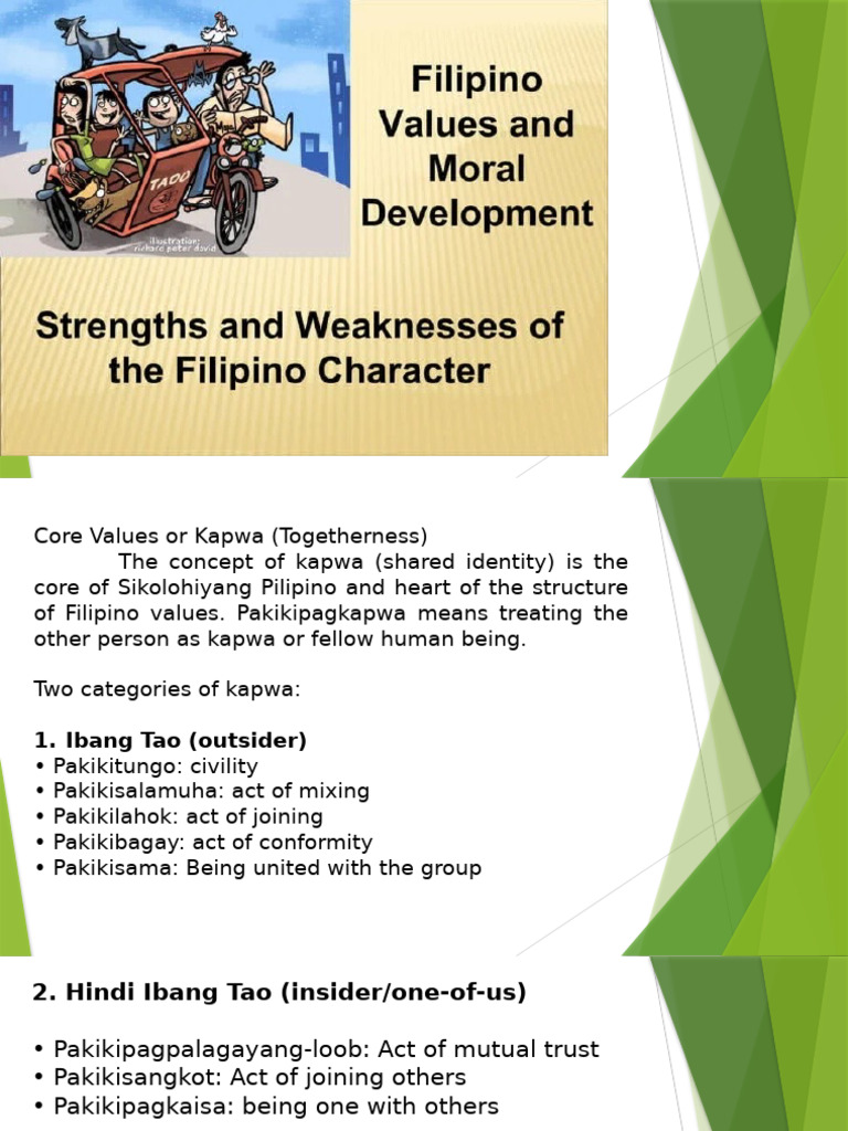 Core Filipino Values and Kapwa Theory | PDF | Philippines | Social ...