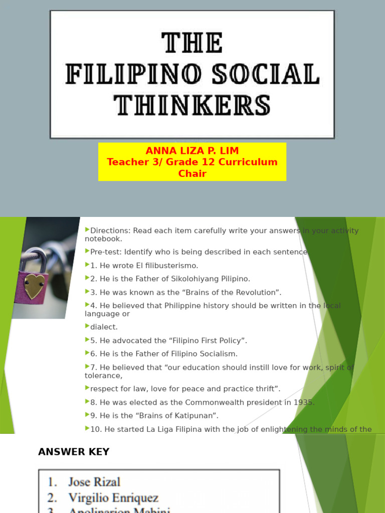 Filipino Thinkers | PDF | Philippines