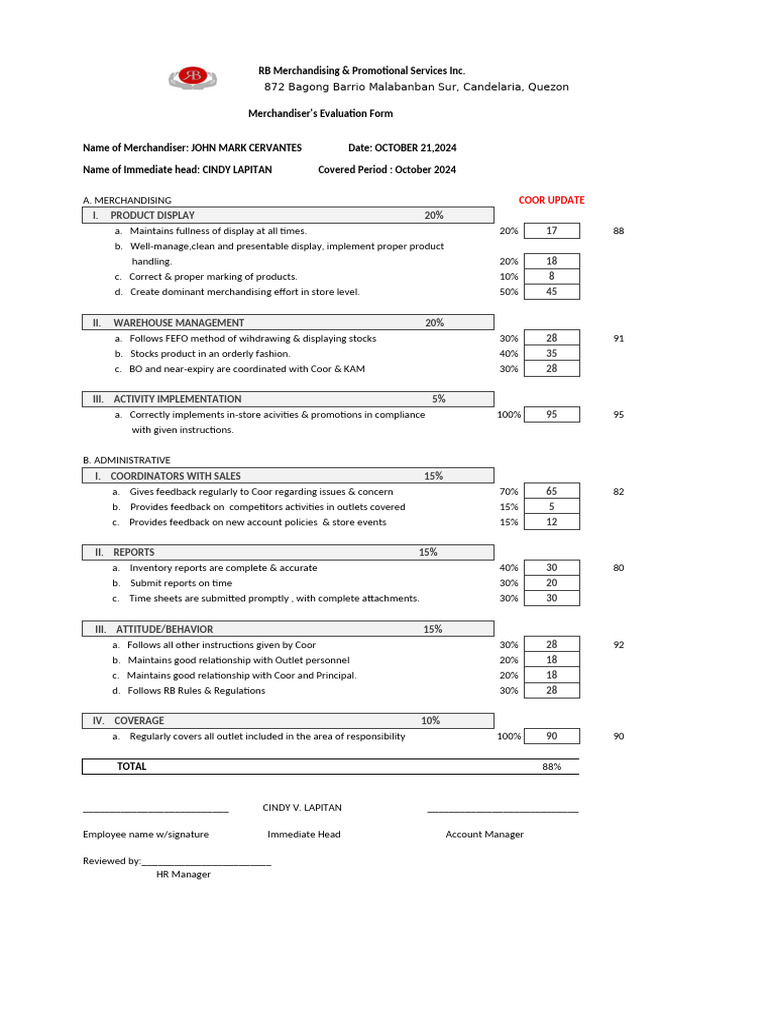 Diser's Evaluation Form | PDF | Business