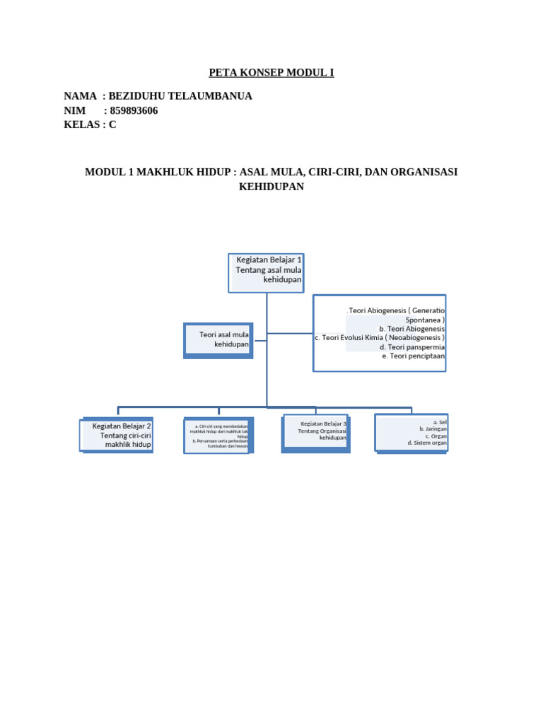 PETA KONSEP MODUL I Konsep Dasar Ipa | PDF