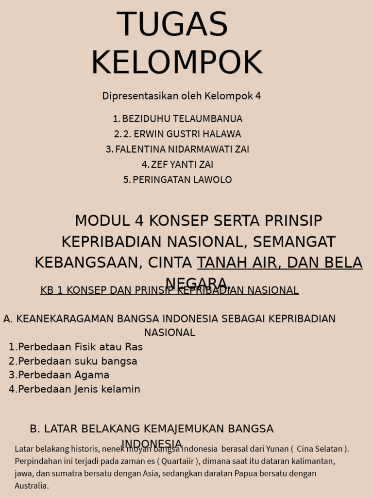Presentasi Kelompok 4 Mata Kuliah PKN Di SD | PDF