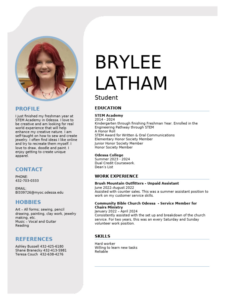 Brylee Latham Resume | PDF