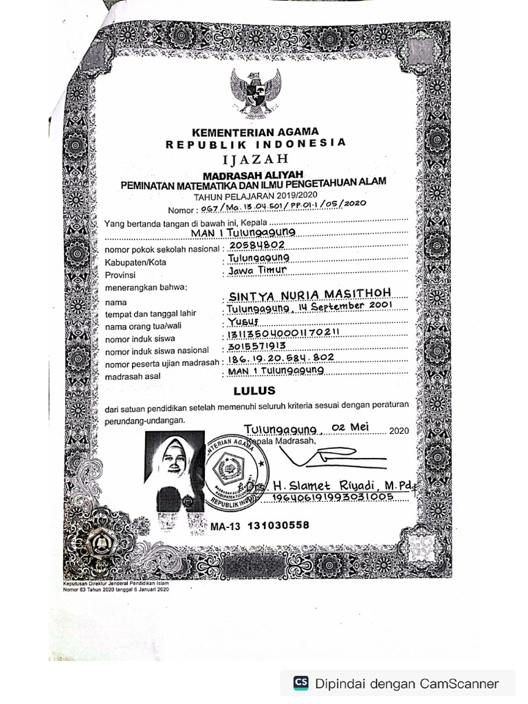 Ijazah Sintya | PDF