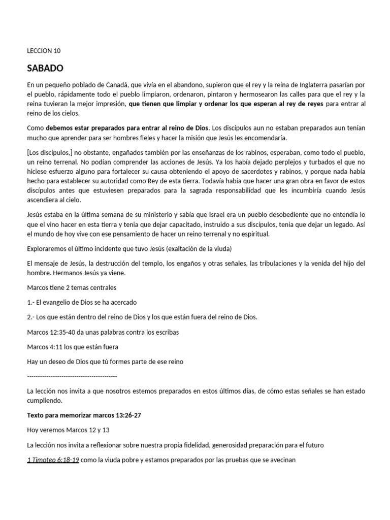 Preparación Espiritual para el Reino de Dios | PDF | Jesús | Templo en ...