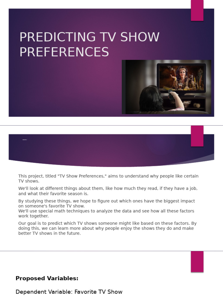 Predicting TV Show Preferences Demo | PDF