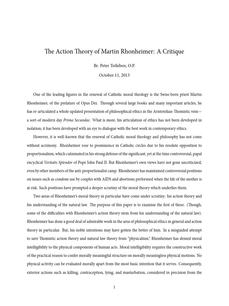 The Action | PDF | Intention | Reason