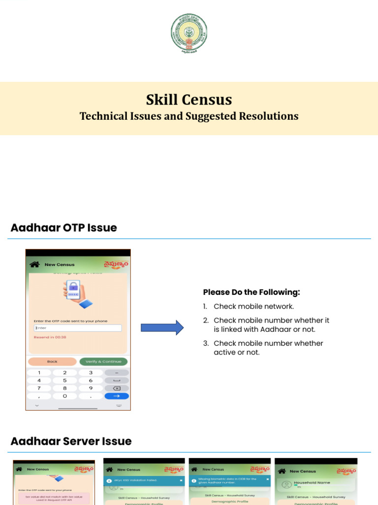 FAQs - Technical Issues During Census | PDF | Google Play | Biometrics