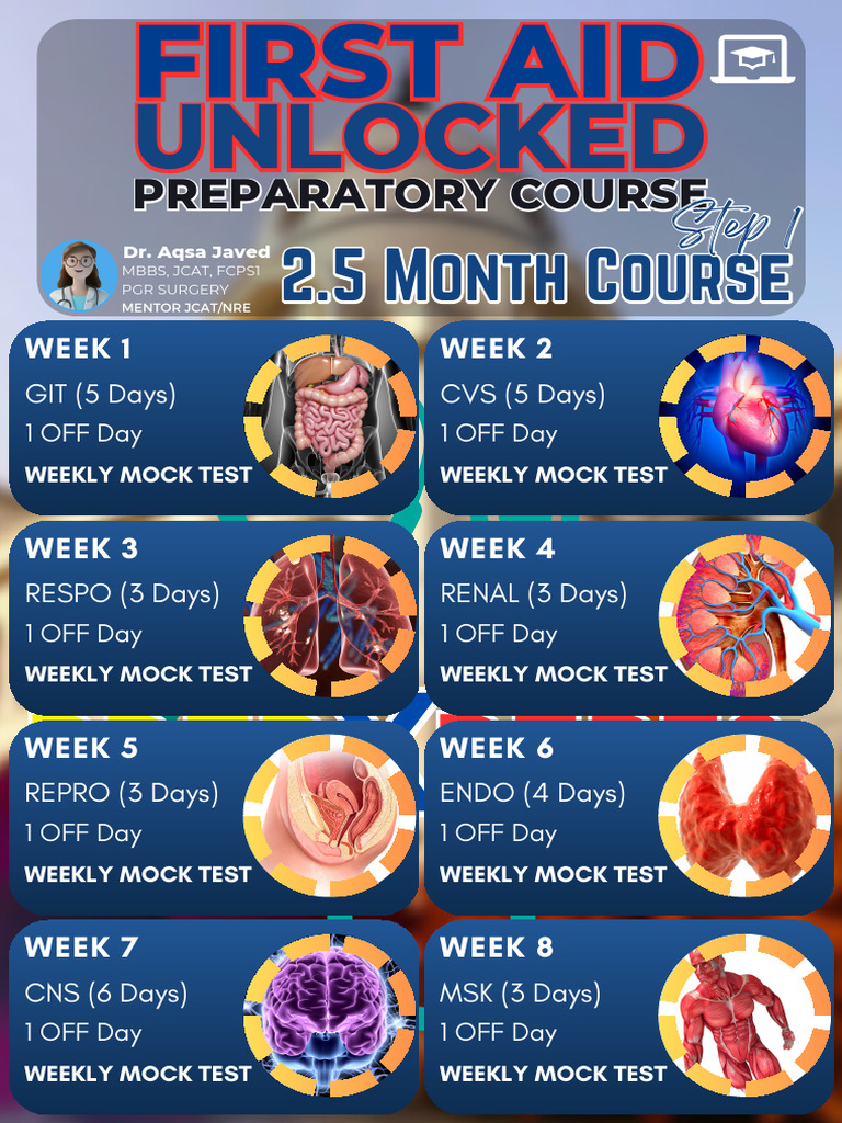 2.5-Month Medical Prep Course Schedule | PDF