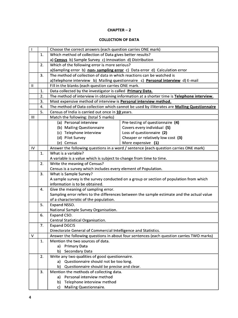 Statistics For Economics Ch2 | PDF