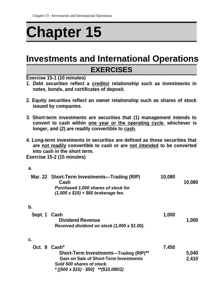 Chapter 15 | PDF | Investing | Stocks