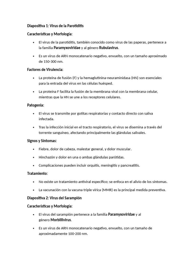 Características y Tratamientos de Virus Comunes | PDF | Virus | Influenza