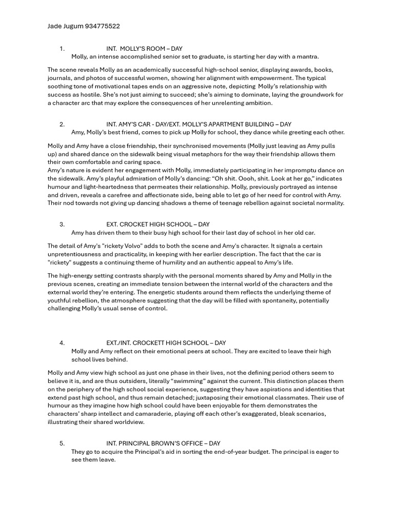 Jade Jugum Scene Analysis | PDF | Experience