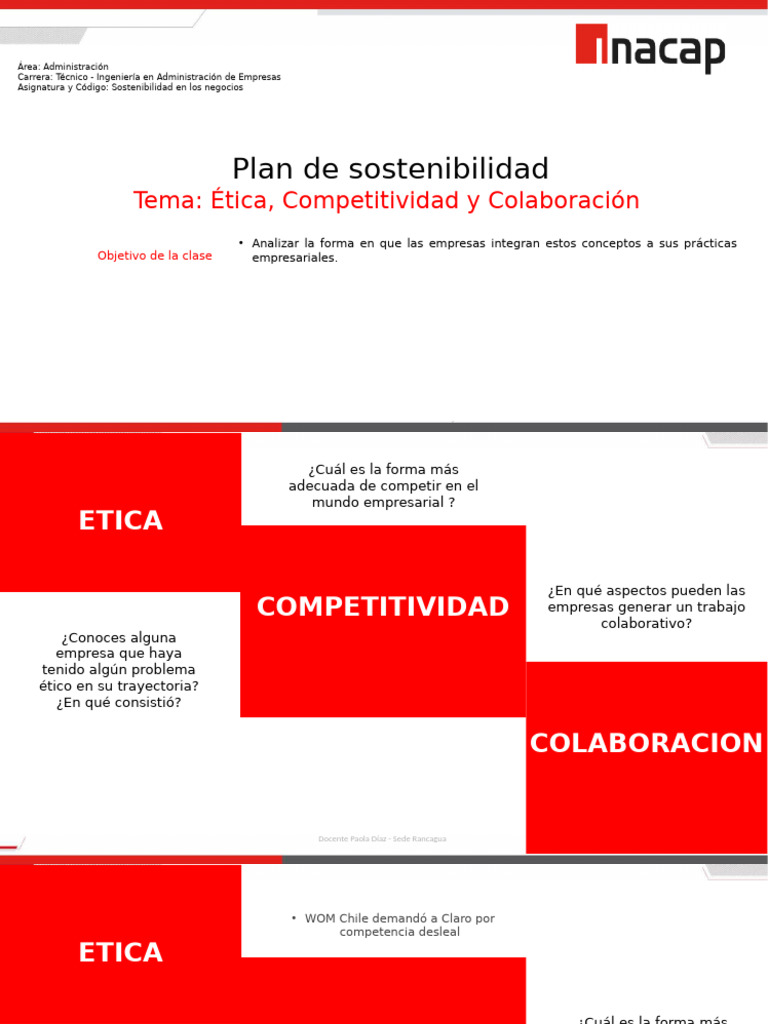 Clase 3 Tema Etica, Competitivad y Colaboración | PDF | Business | Cadena de valor