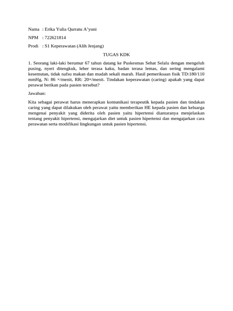 Erika Yulia Q.A Tugas KDK | PDF