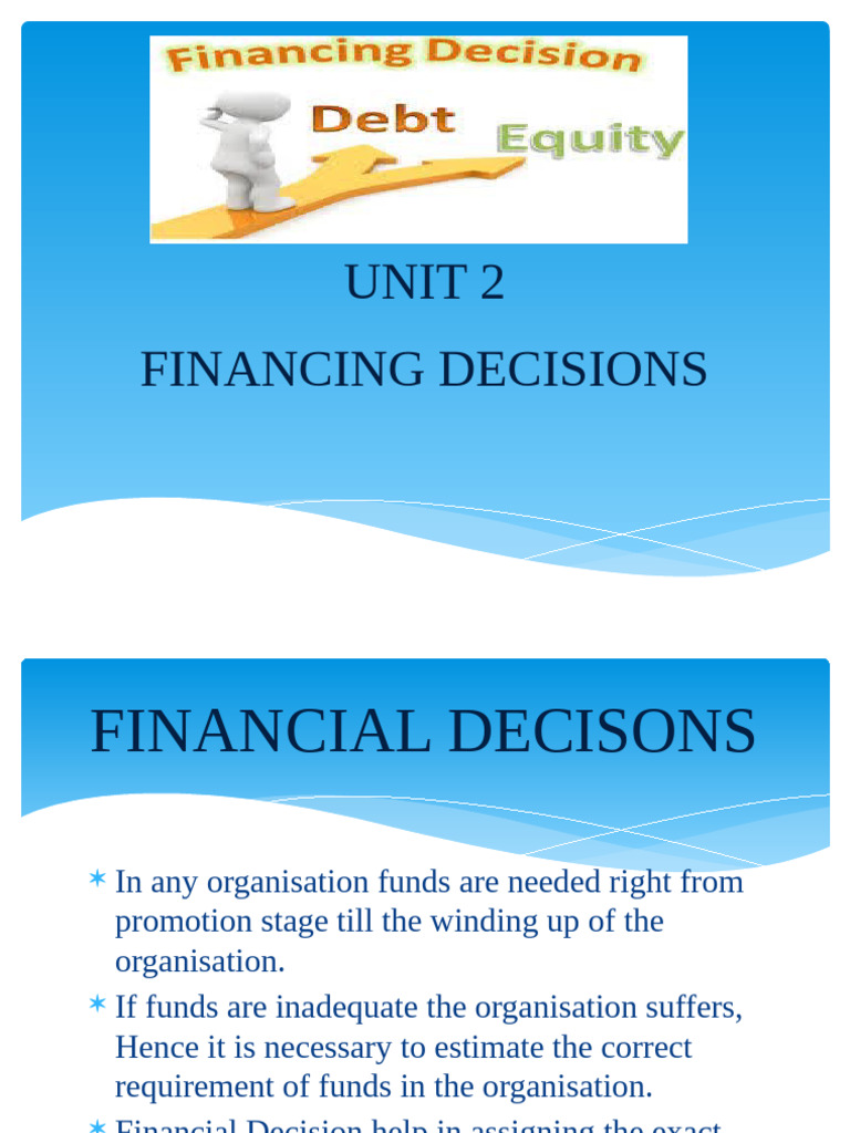 Financial Decisions (Theory) | PDF | Capital Structure | Cost Of Capital