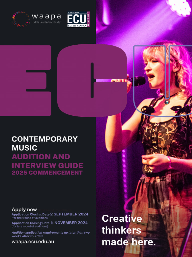 Contemporary Music Audition and Interview Guide | PDF | Audition ...