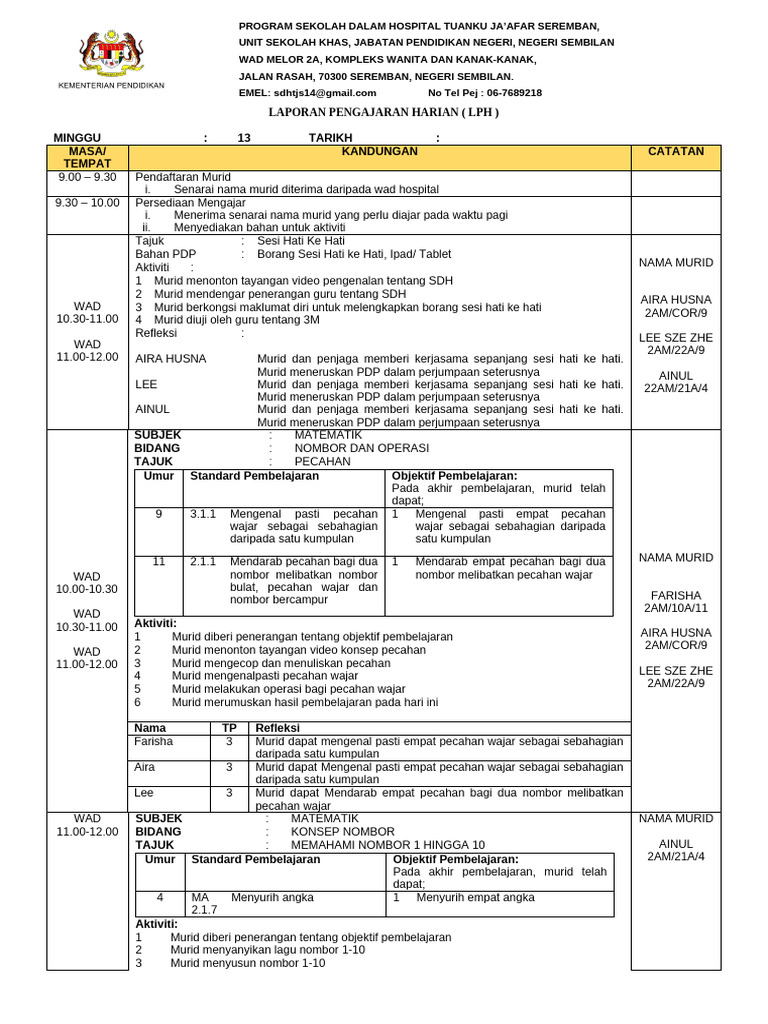 LPH Minggu 13 2024 | PDF