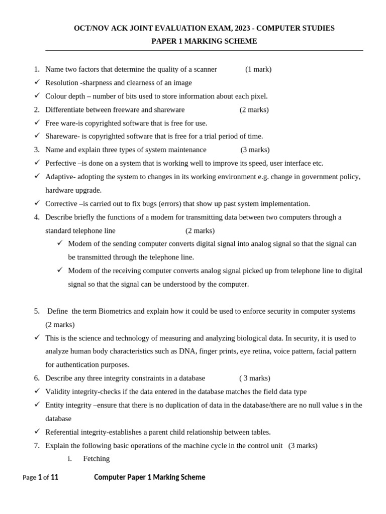 Comp PP1 MS | PDF | Databases | Computer Data Storage