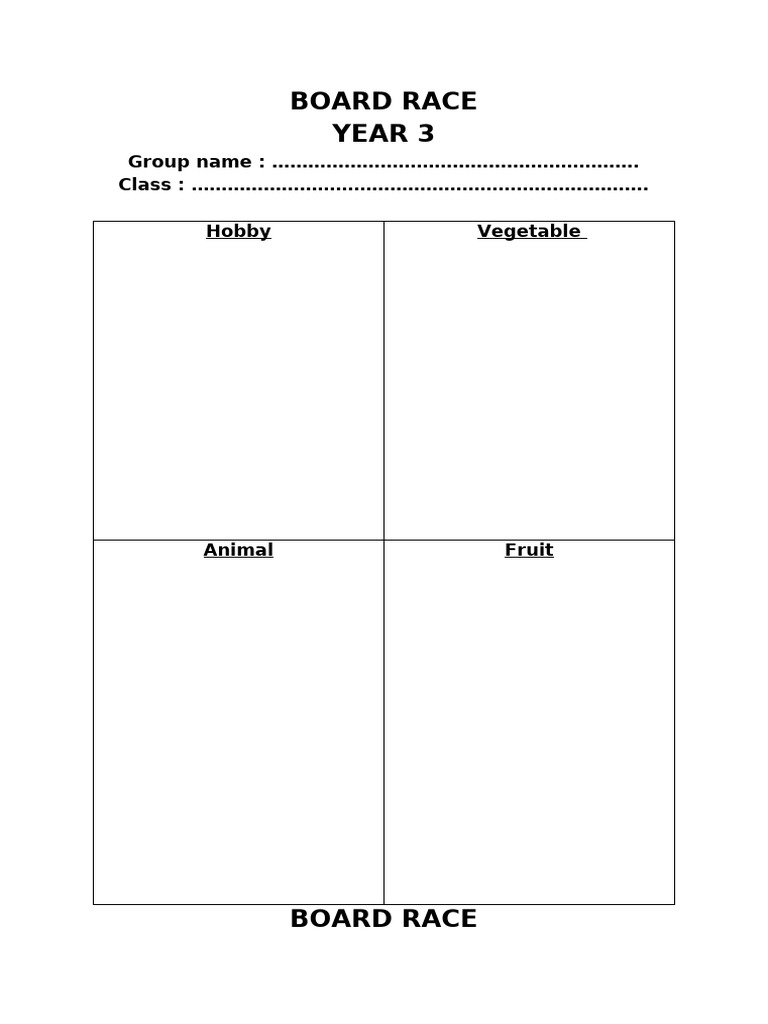 Board Race | PDF