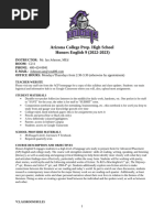 Honors American Lit Syllabus 2019-20 | PDF | Reading Comprehension ...