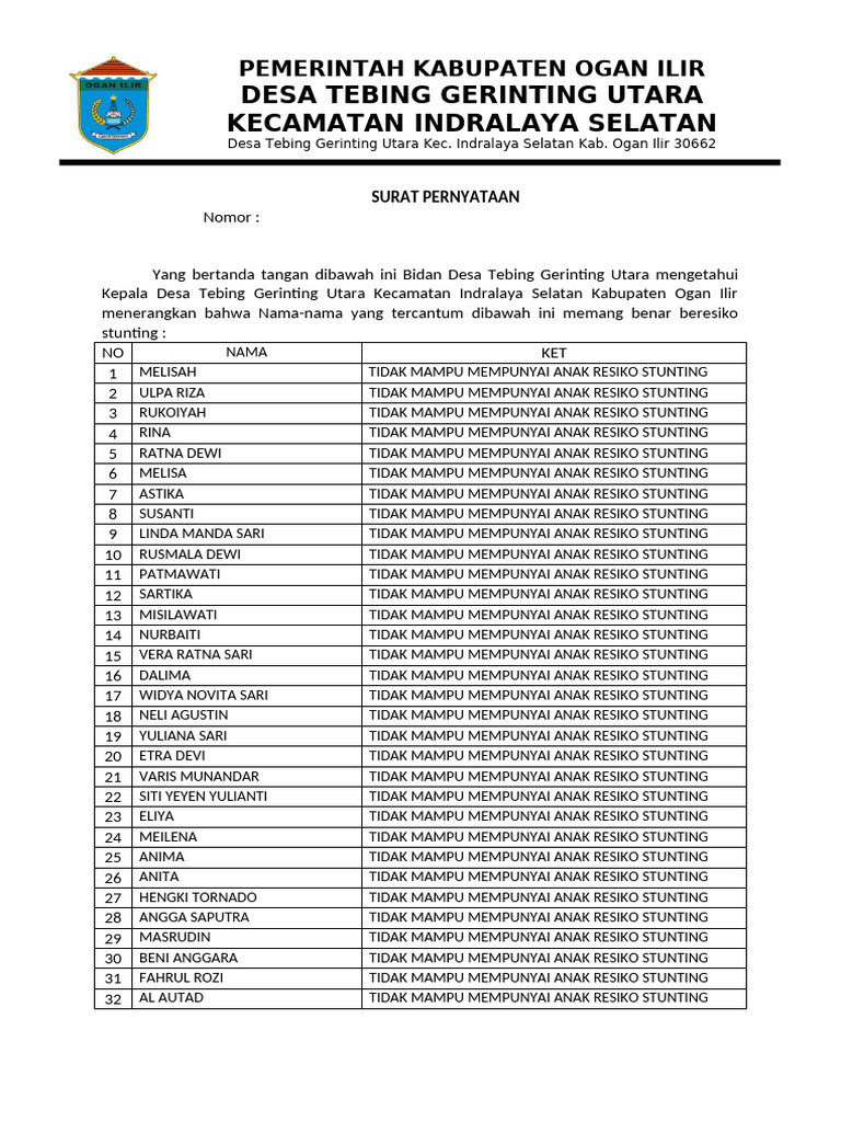 Surat Pernyataan Tgu | PDF
