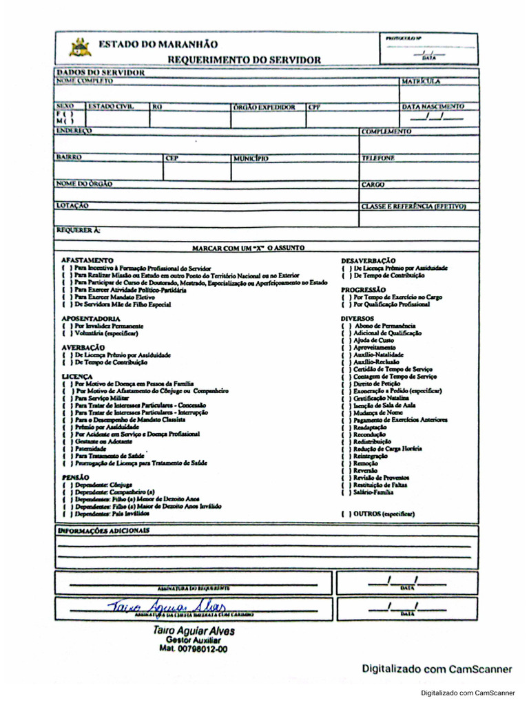 Requerimento Assinado | PDF