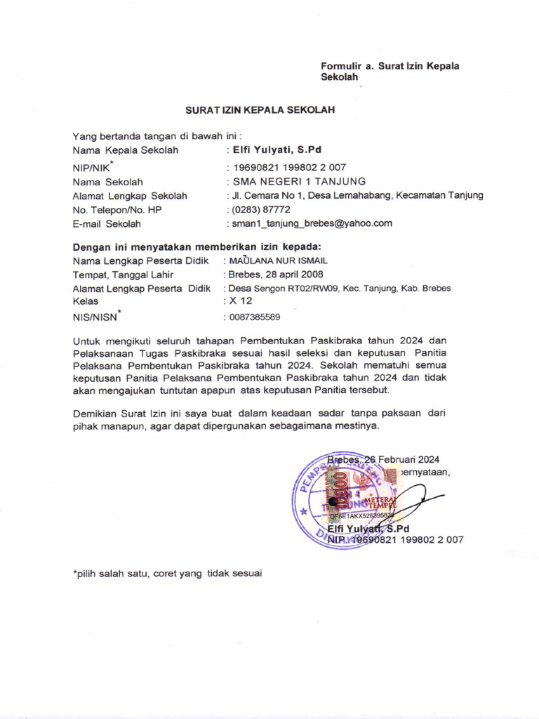 Surat Ijin | PDF