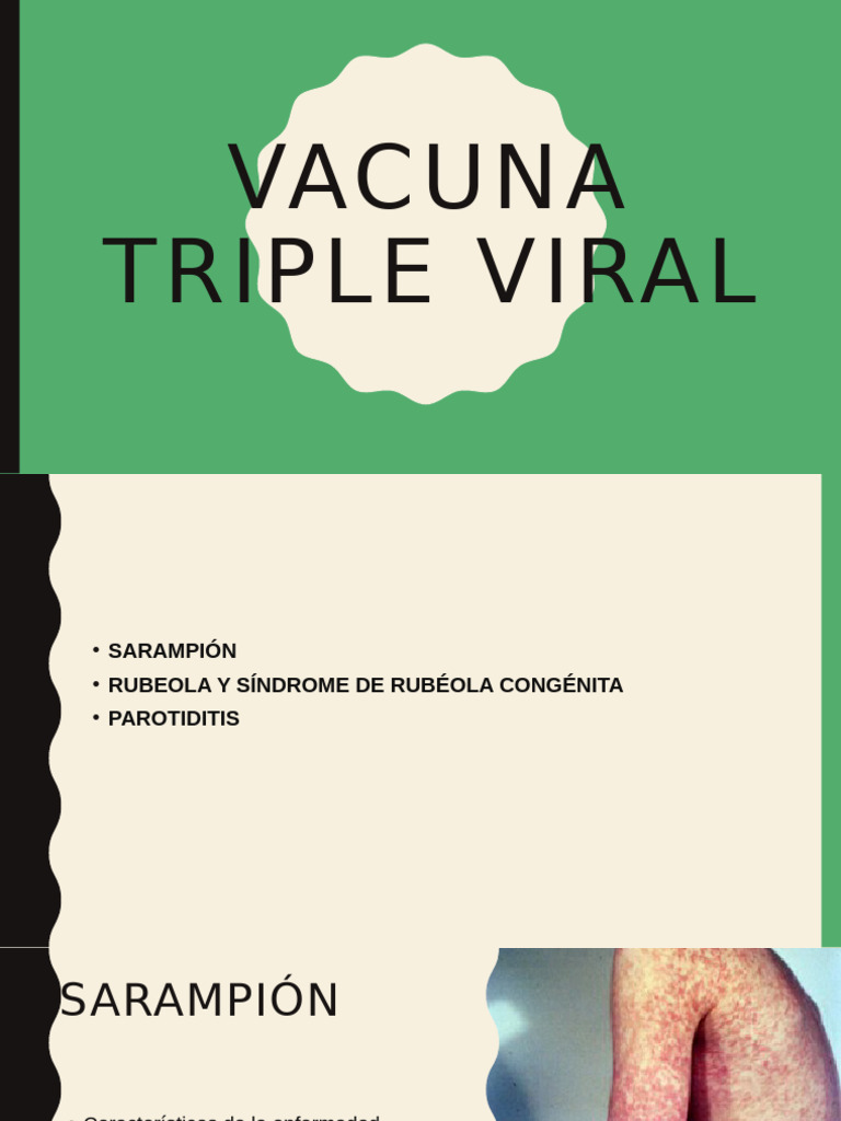 TRIPLE VIRAL SRP | PDF | Sarampión | Especialidades Medicas