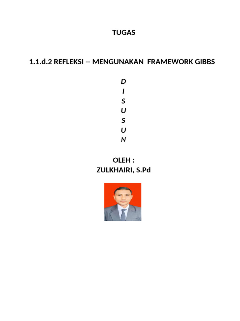 Zulkhairi, Model Refleksi Framework Gibbs | PDF