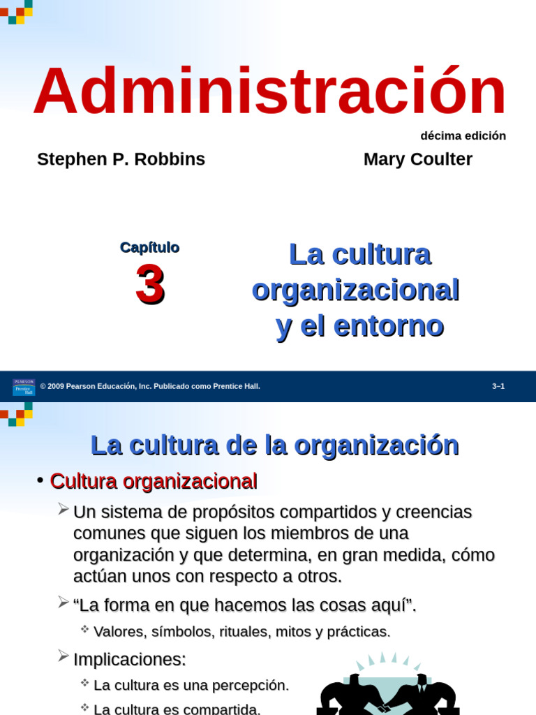 Robbins Adm10ed Cap03 | PDF | Cultura organizacional | Sicología