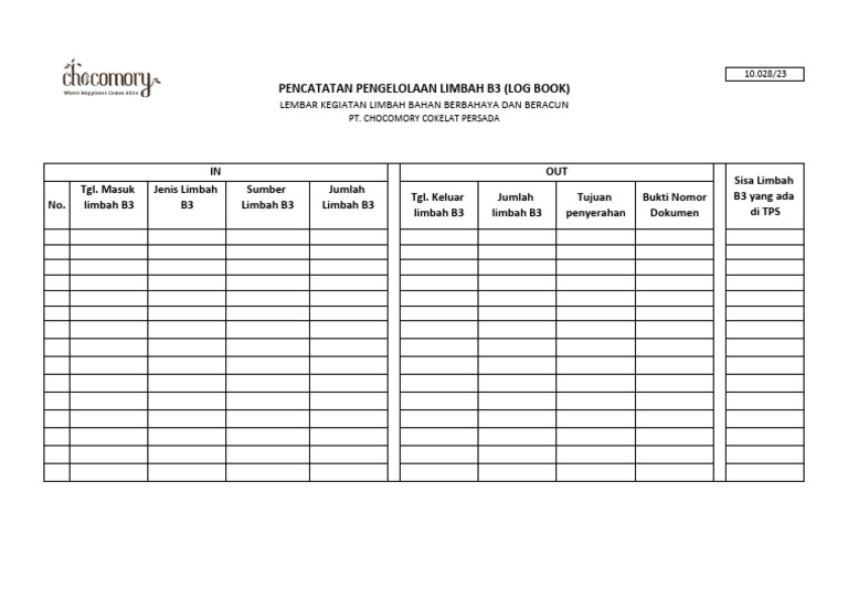 Log Book Limbah B3 | PDF