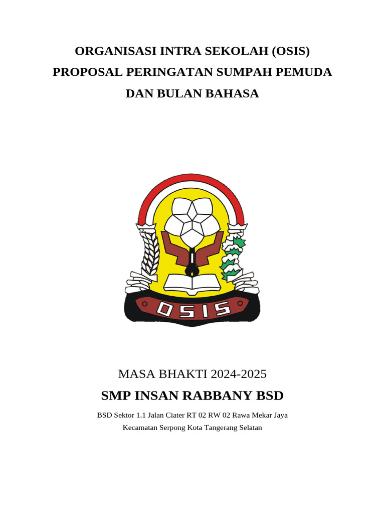 Peringatan Sumpah Pemuda 2024 SMP Insan Rabbany | PDF