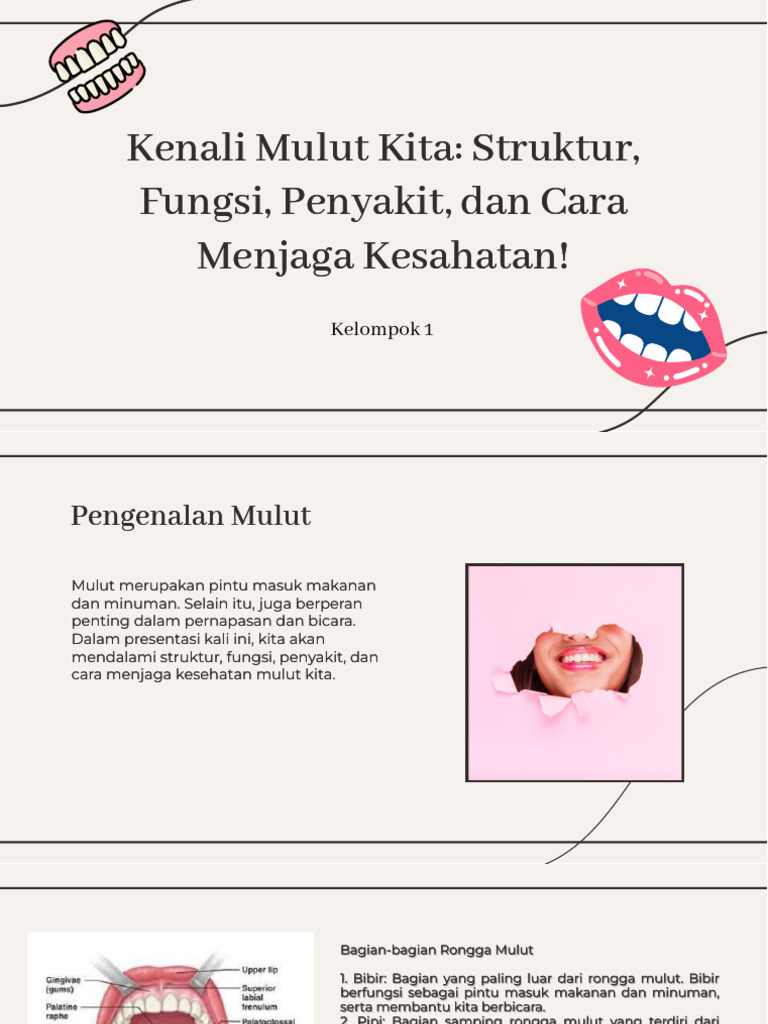 Kesehatan Mulut: Struktur dan Penyakit | PDF