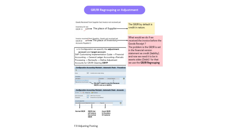 GR/IR Adjustment for Accountants | PDF
