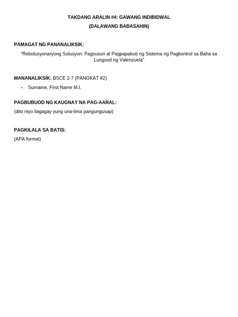 Takdang Aralin | PDF