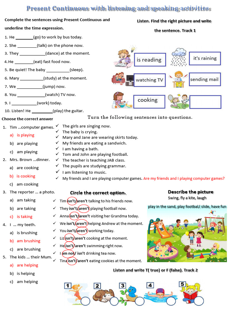Agp Present-Continuous-Worksheet | PDF