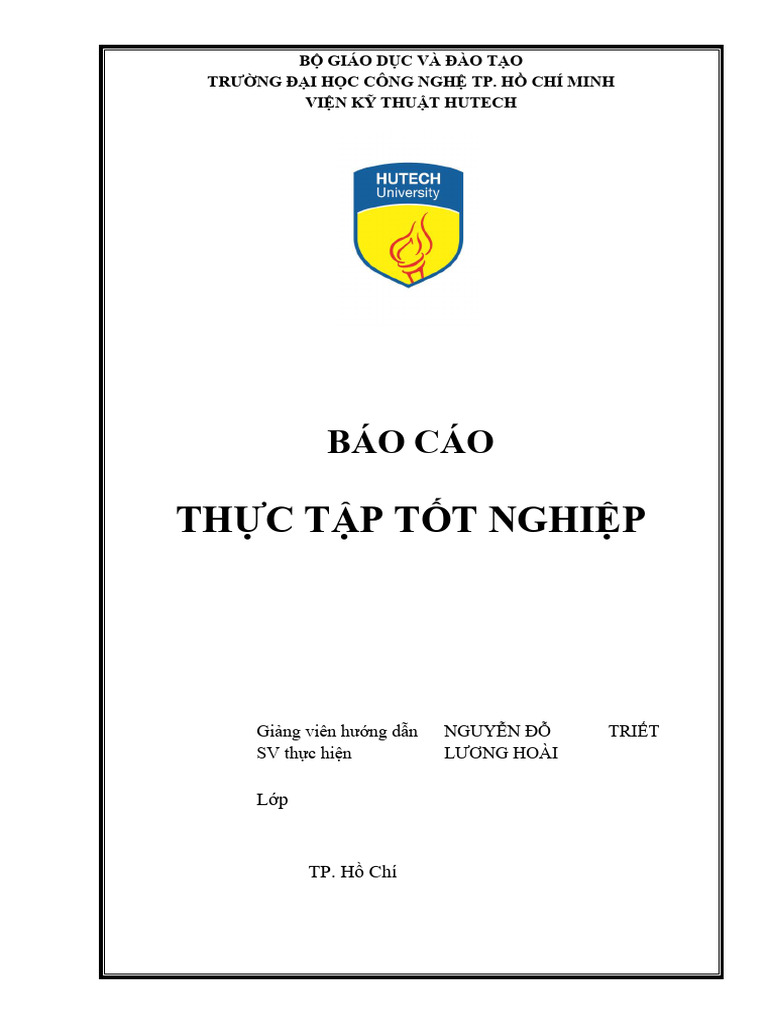 192804849701.bm Trang Bia - Thuc Tap Tot Nghiep | PDF