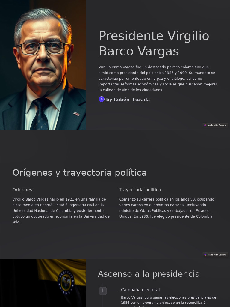 Presidente Virgilio Barco Vargas | PDF | Colombia | Paz