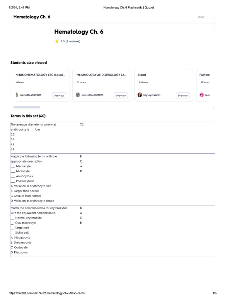 Abnormal Red Cell Shape | PDF