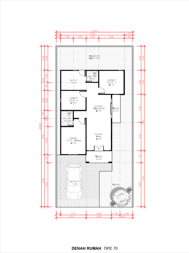 Denah Rumah Tipe 70 | PDF