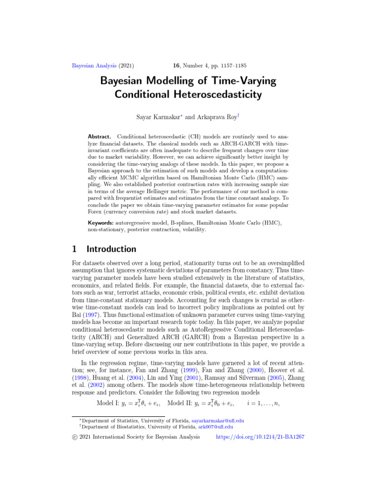 Bayesian Modelling Of Time Varying Pdf Mean Squared Error Bayesian Inference
