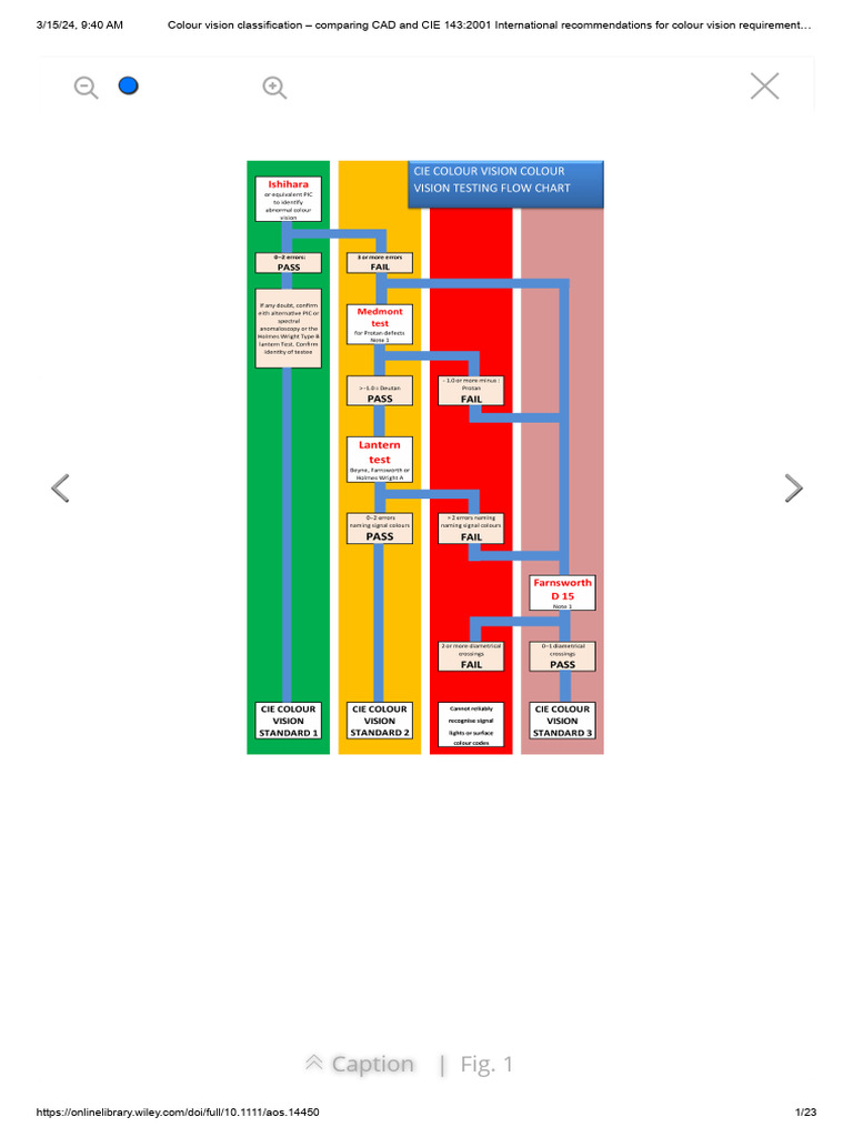 Colour Vision Classi Cation Comparing CAD and CIE 143:2001 ...